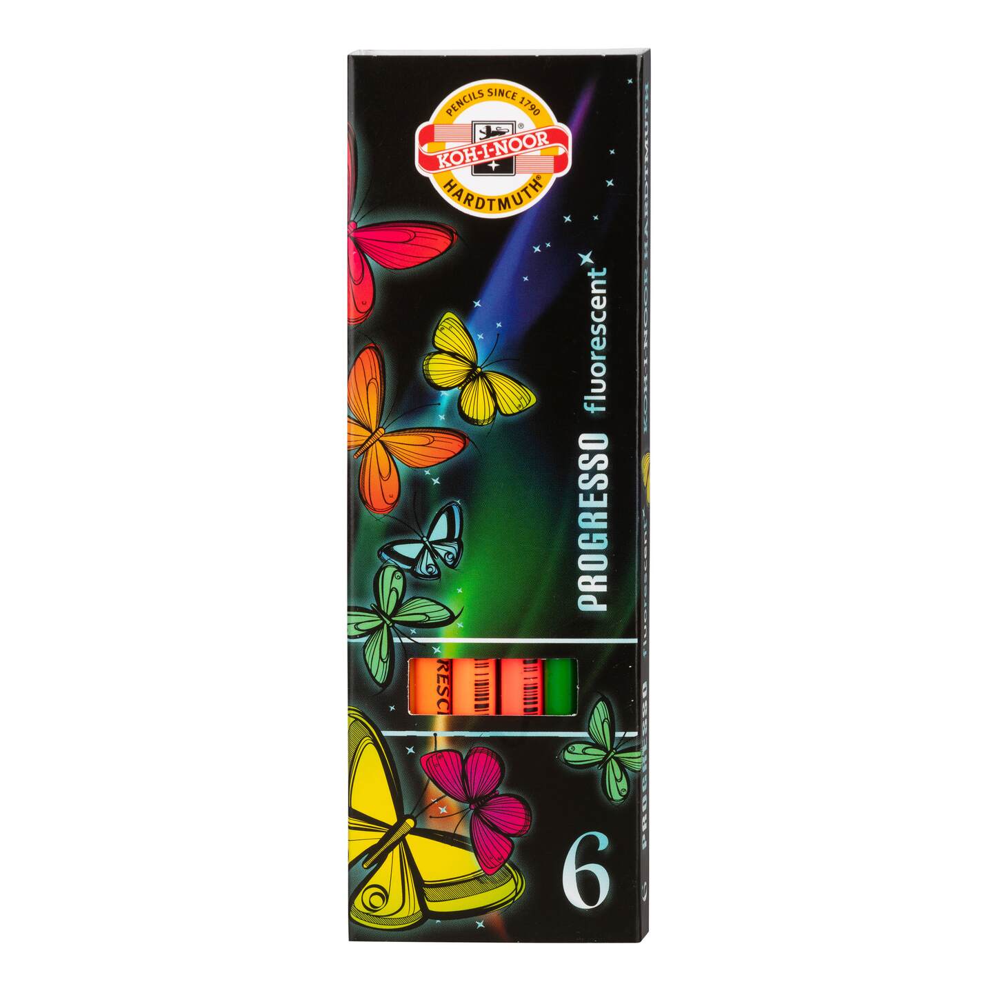 Pastelky 8741/06 PROGRESSO fluorescenční dlouhé | KOH-I-NOOR HARDTMUTH ...